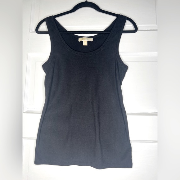 MICHAEL Michael Kors | Tops | Mk Michael Kors Ribbed Tank Viscose Black ...
